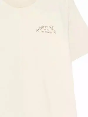 WALK IN PARIS Logo-print Cotton T-shirt