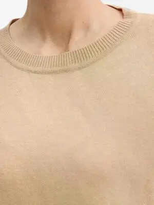 BENETTON Drop-shoulder Three-quarter Sleeve Sweater - Neutrals