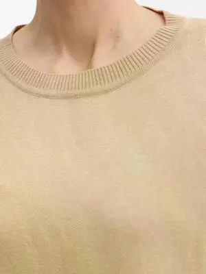 BENETTON Drop-shoulder Three-quarter Sleeve Sweater - Neutrals