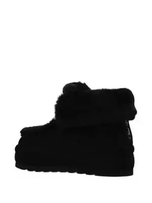 NAKED WOLFE Bambi Shearling-trim Suede Ankle Boots