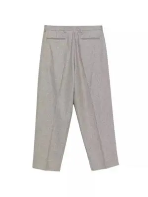 LC23 Pleated Wool Trousers - Neutrals