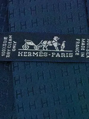 Hermès Façonnée H Jacquard Tie