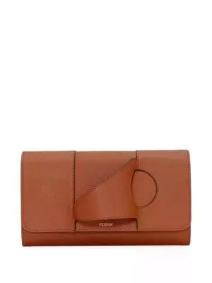 Perrin L'asymetrique Grained Leather Clutch Bag