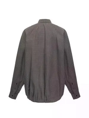 SITUATIONIST Check-pattern Drawstring-hem Shirt
