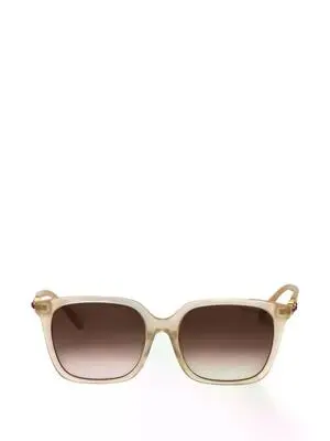 SWAROVSKI Crystal-embellished Rectangle-frame Sunglasses - Neutrals
