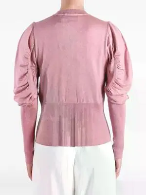 VIVIENNE WESTWOOD Orb-embroidered Puff-sleeve Cardigan