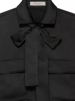 D.exterior Bow-detail Pocketed Shirt