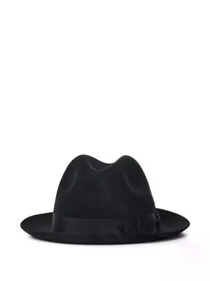 Borsalino Damiano Grosgrain-trim Fedora Hat - Black