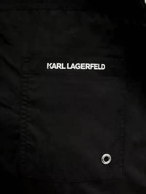 Karl Lagerfeld Logo-print Drawstring Swim Shorts