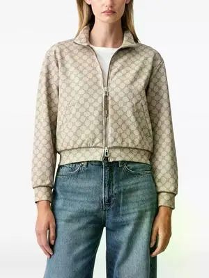 JOOP! Cornflower-print Zip-up Sweatshirt - Neutrals