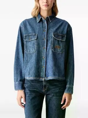 JOOP! Logo-embroidered Denim Shirt - Blue