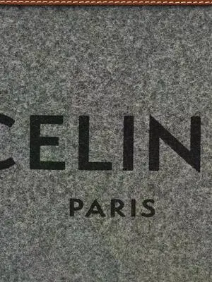 Celine Felt Leather-trim Clutch Bag