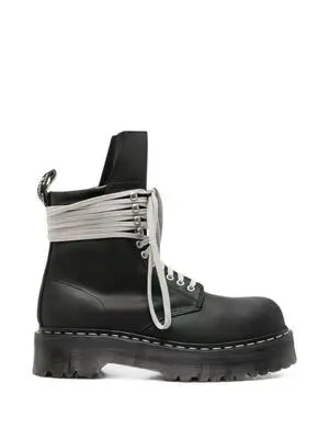 Rick Owens X Dr. Martens Quad Steel-toe Combat Boots