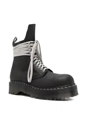 Rick Owens X Dr. Martens Quad Steel-toe Combat Boots