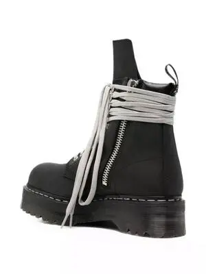 Rick Owens X Dr. Martens Quad Steel-toe Combat Boots