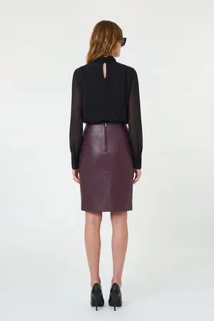 NICHOLAS Amara Double Layer Cowl Neck Blouse