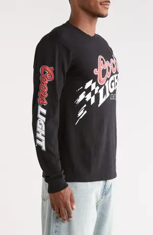 SCREEN STARS BEST Coors Light Long Sleeve Graphic T-shirt