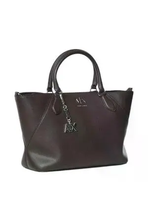 Armani Exchange Logo-plaque Pebbled Shoulder Bag