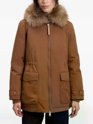Woolrich Faux-fur Collar Drawstring Coat