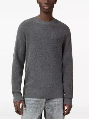 ALLSAINTS Aspen Waffle-knit Wool-blend Jumper - Grey
