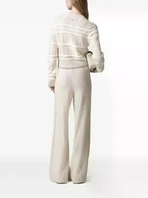 GAELLE PARIS Cable-knit Drawstring Trousers