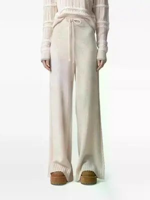GAELLE PARIS Cable-knit Drawstring Trousers