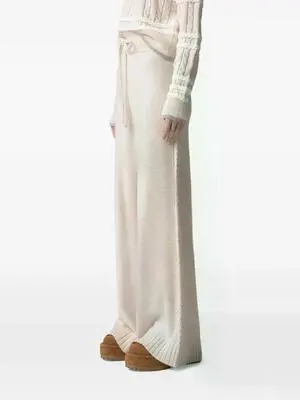GAELLE PARIS Cable-knit Drawstring Trousers