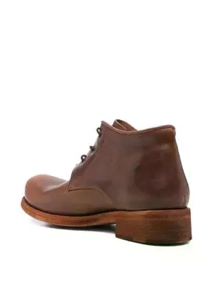 MA+ Lace-up Leather Ankle Boots