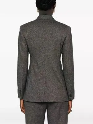 Max Mara Mstcresta Double-breasted Herringbone Blazer