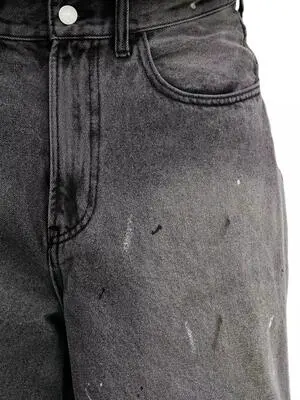 BEAMS Paint-splatter Distressed Shorts