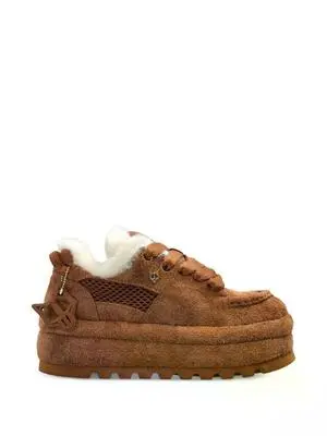 NAKED WOLFE Beau Platform Sneakers - Brown