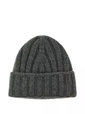 LARMERI STUDIO Ribbed-cashmere Beanie Hat - Grey