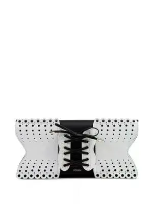 Perrin Le Corset Perforé Clutch Bag - Black