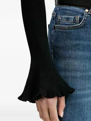 Luisa Spagnoli Ruffled Long-sleeve Sweater