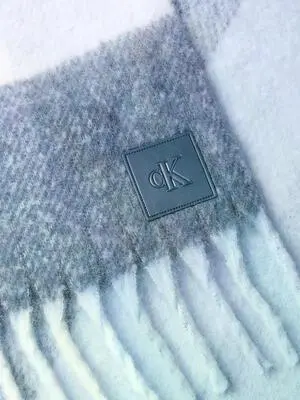 Calvin Klein Check Fringed Scarf