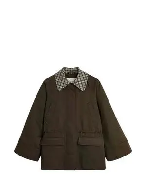 SKALL STUDIO Drawstring-waist Checked-collar Jacket