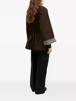 SKALL STUDIO Drawstring-waist Checked-collar Jacket