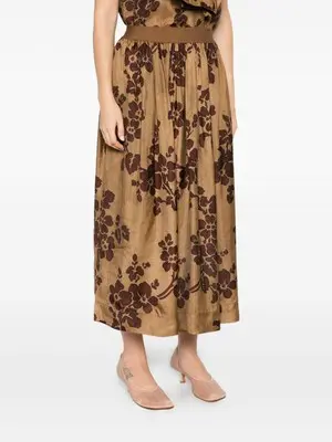 UMA WANG Gillian Printed Long Skirt