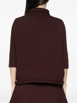 Issey Miyake Pleated High-neck Top