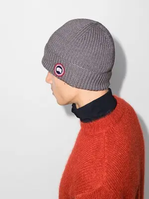 Canada Goose Logo Wool Beanie