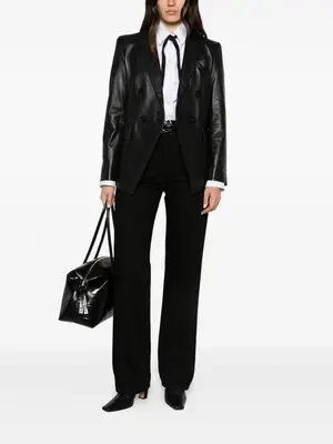Emporio Armani Leather Blazer Jacket