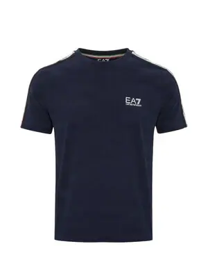 EA7 Logo Cotton T-shirt - Blue