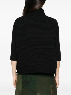 Issey Miyake Pleated High-neck Top