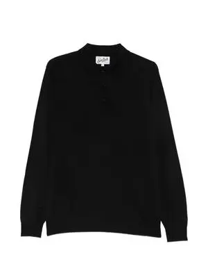 MC2 SAINT BARTH Alfie Long-sleeve Polo Shirt - Black
