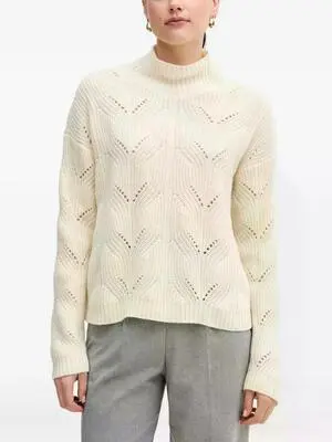 BENETTON Pointelle-knit High-neck Sweater