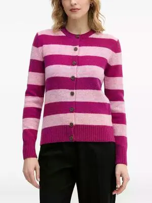 BENETTON Striped Cardigan - Pink