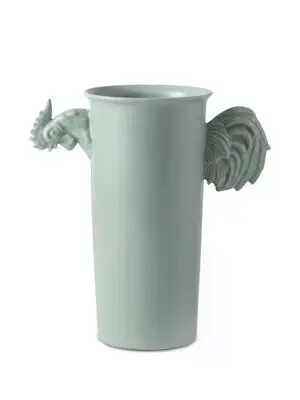 REBIRTH CERAMICS Large Gallo Cockerel-detail Vase - Green