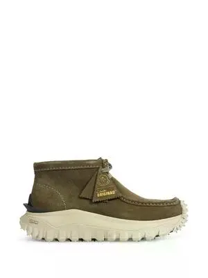 Moncler X Clarks Originals Trailgrip Wallabee Gtx Suede Boots - Green