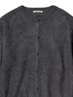Auralee Garment-dyed Cardigan - Grey