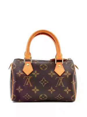 LOUIS VUITTON Speedy Mini Hl Handbag Monogram Canvas Satchel - Brown